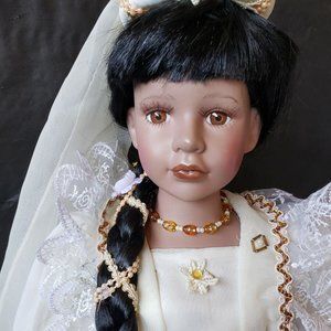 J.Misa | Other | Porcelain Dark Skin Jmisa Doll 24 Wstand Floor Length ...